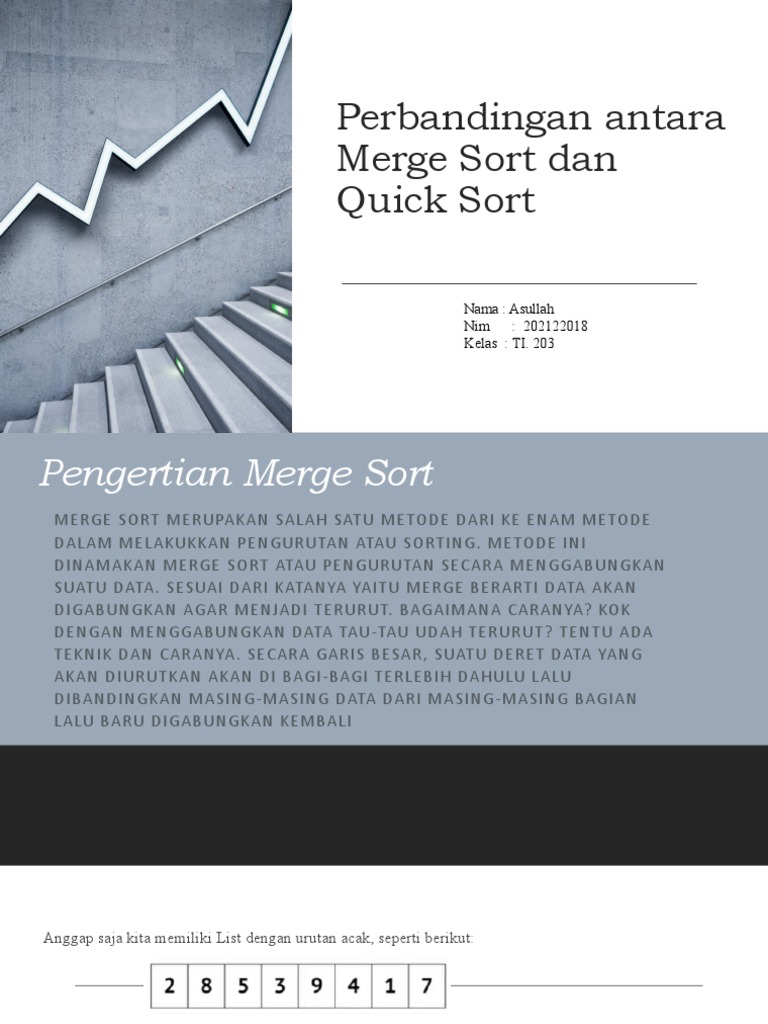 Merge Sort vs Quick Sort: Perbandingan | PDF | Komputer
