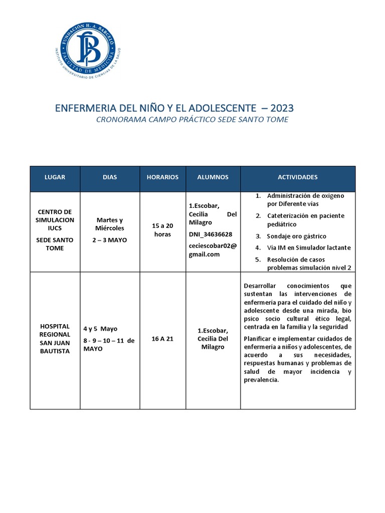 Enfermeria Infanto Juvenil-1 | PDF | Enfermería | Cuidado de la salud