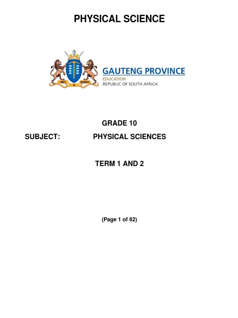 Grade 10 Physical Science Overview | PDF | Chemical Bond | Ion