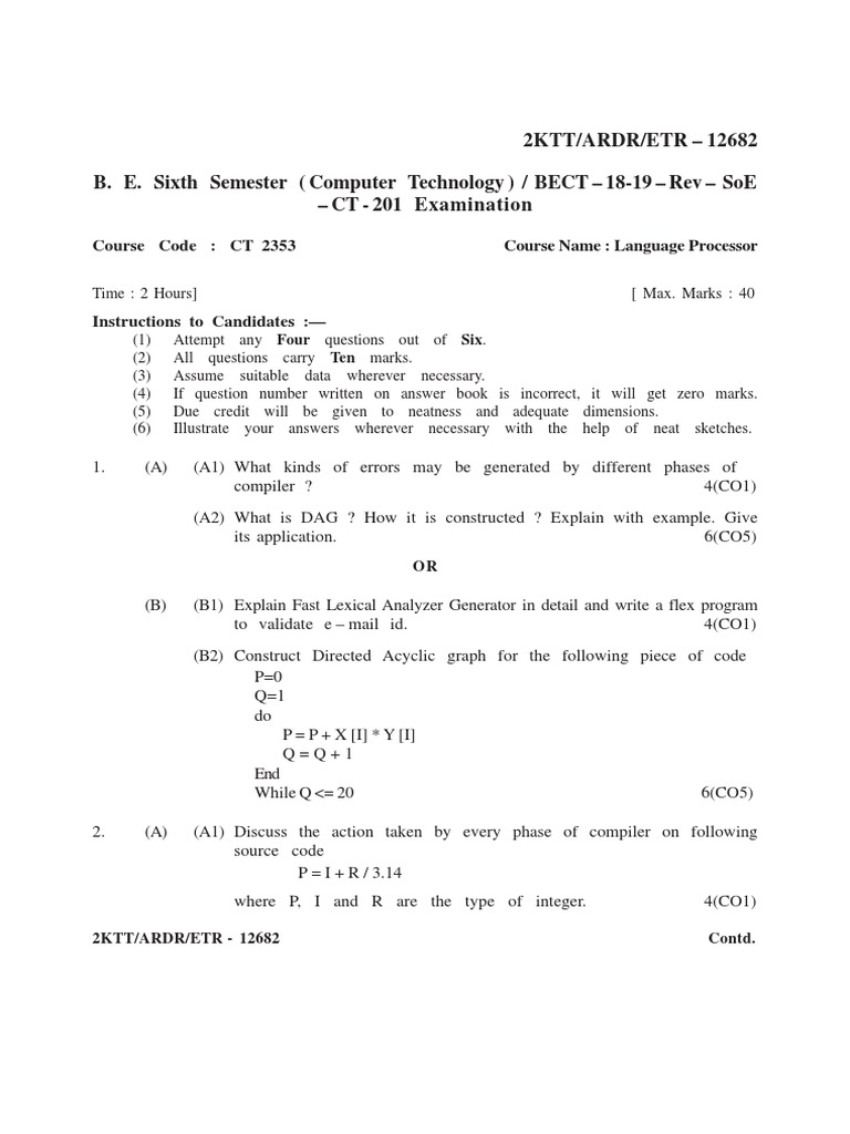 CT2353 | PDF | Parsing | Computer Engineering