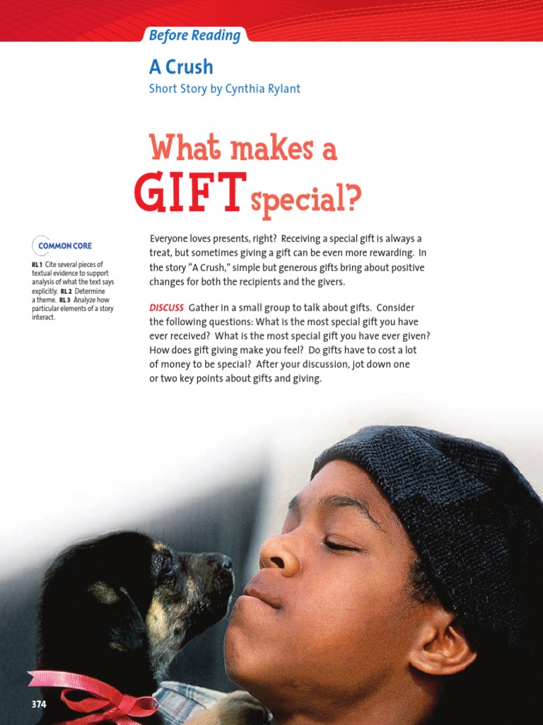 7th Grade A Crush Cynthia Rylant | PDF