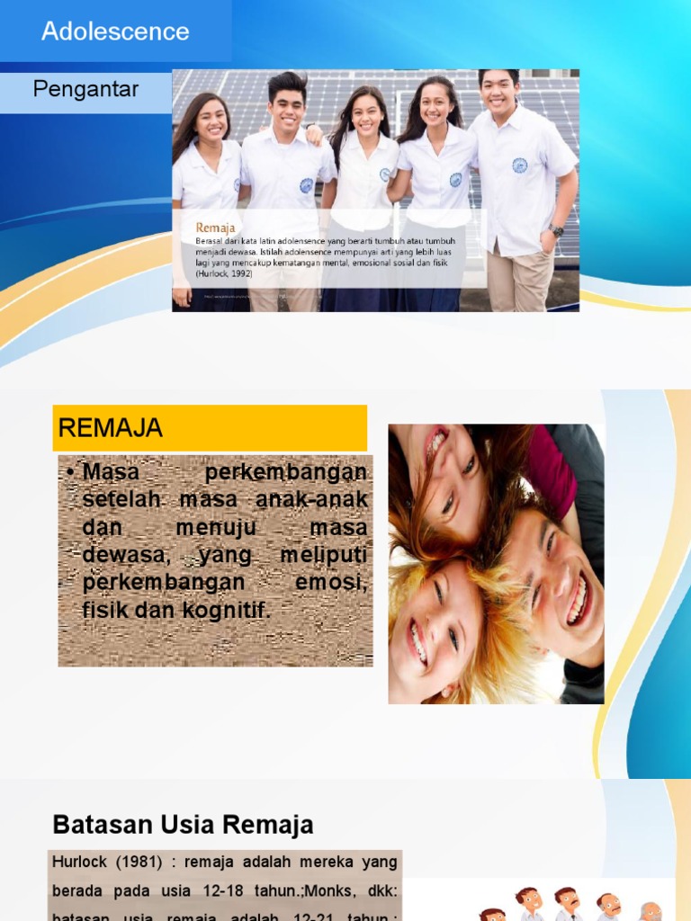 Definisi dan Ciri Remaja | PDF