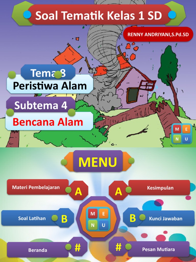 Kelas 1 SD Tema 8 Subtema 4 Bencana Alam | PDF