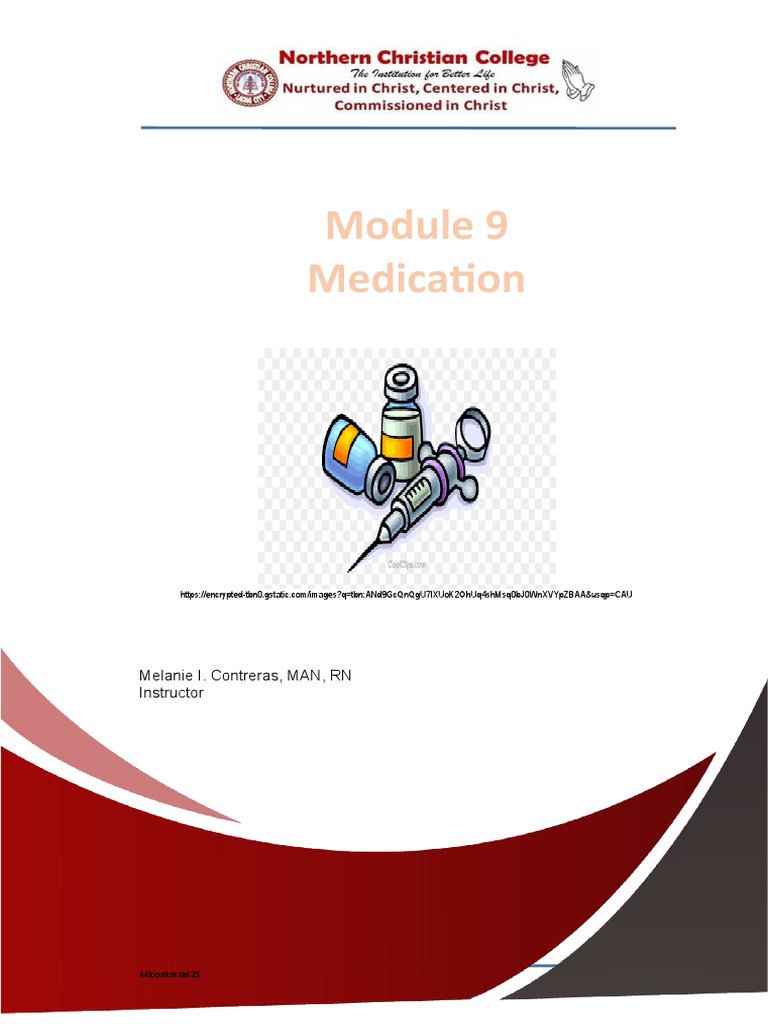 MODULE 9. Medication | PDF | Injection (Medicine) | Clinical Medicine