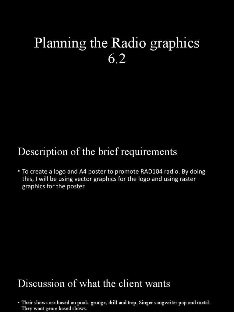 Radio Graphics Plan | PDF | Graphics