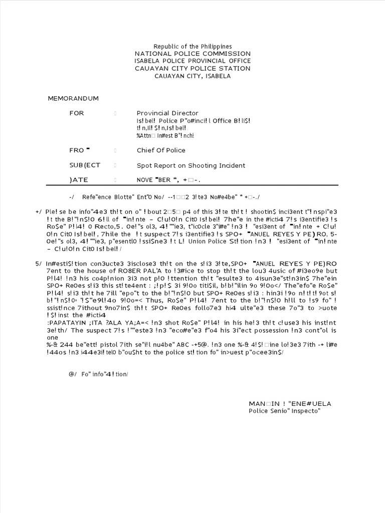 Dokumen - Tips Case Folder Shooting Incident | PDF | Law Enforcement | Crime & Violence