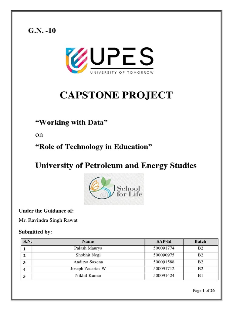 Capstone Project W W D | PDF | Educational Technology | Artificial ...