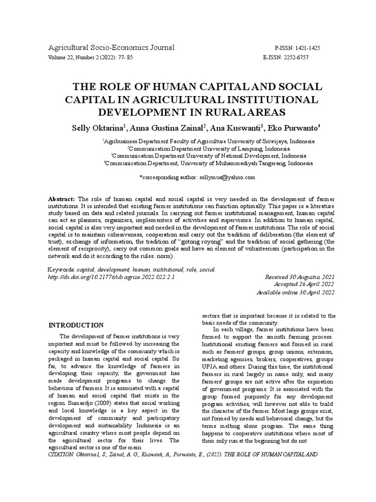 Admin, 01 - Agrise Apr 22 No 2 525 | PDF | Social Capital | Communication
