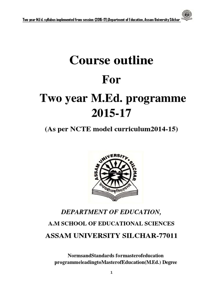Education M.ed Structure I IV and Syllabus For Upload | PDF | Sampling ...