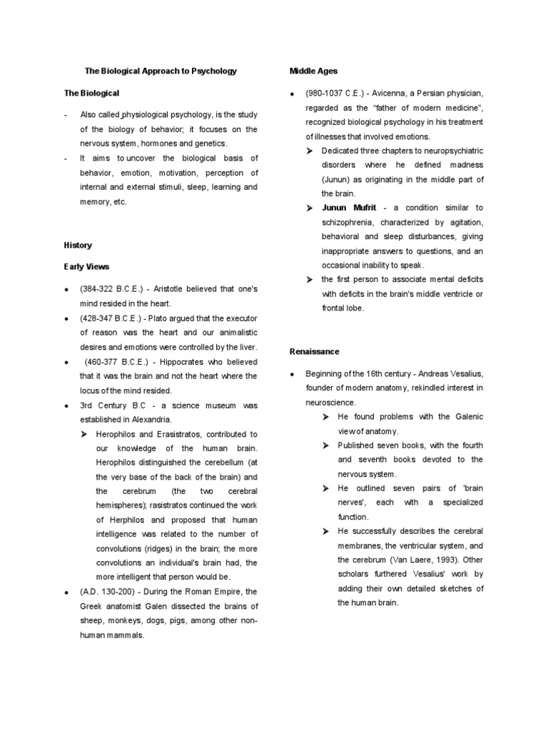 Biological Approach to Psychology Overview | PDF | Zygosity | Heredity