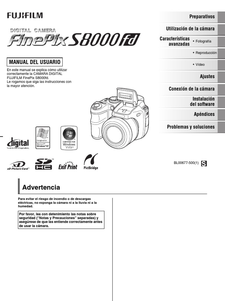 Manual Usuario Cámara Fujifilm S8000fd | PDF
