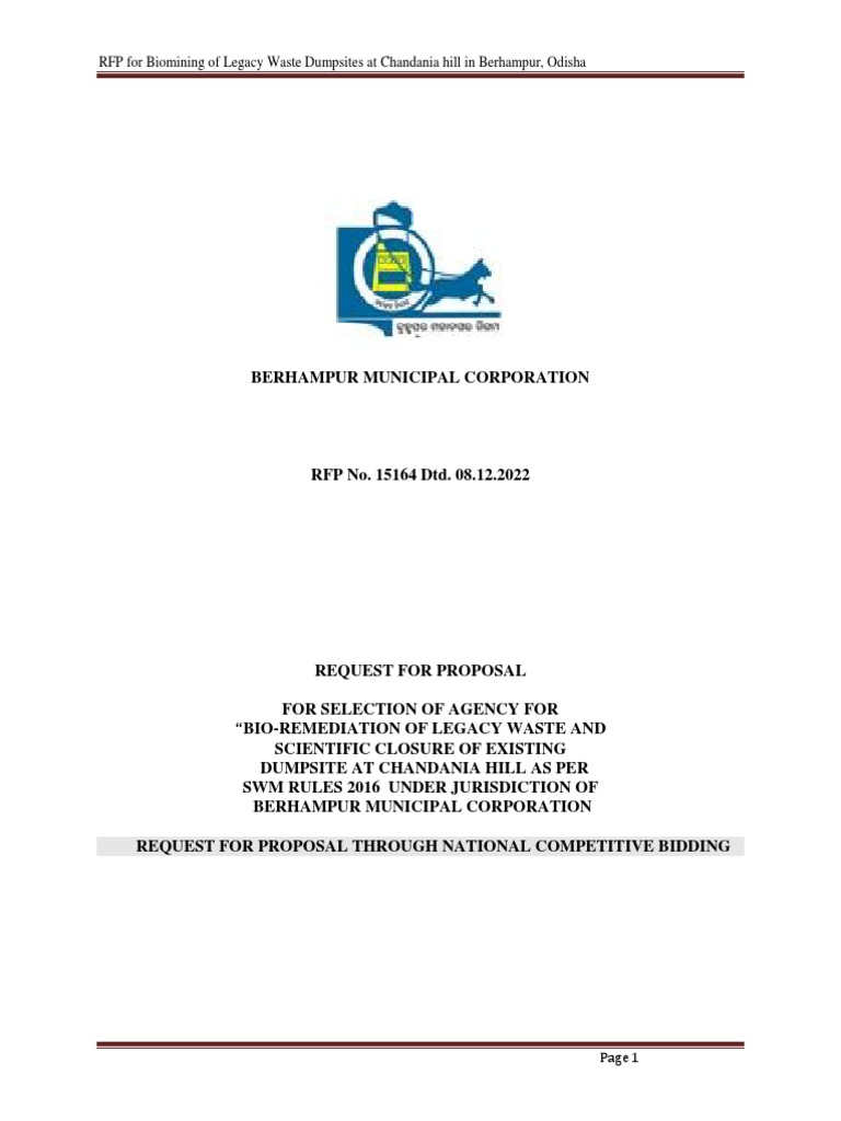 RFP BioMining BeMC | PDF | Request For Proposal | Joint Venture