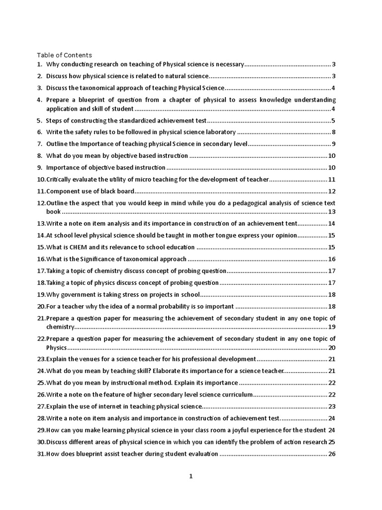 Physical Science | PDF | Educational Assessment | Force