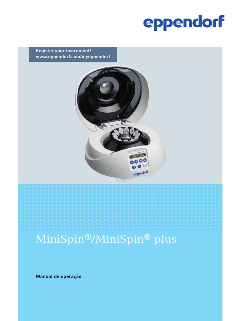 Manual de Operação - MiniSpin (Plus) | PDF | Centrifugação | Química