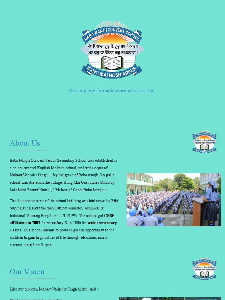 Baba Manjh Convent School | Best School in Hoshiarpur | PDF