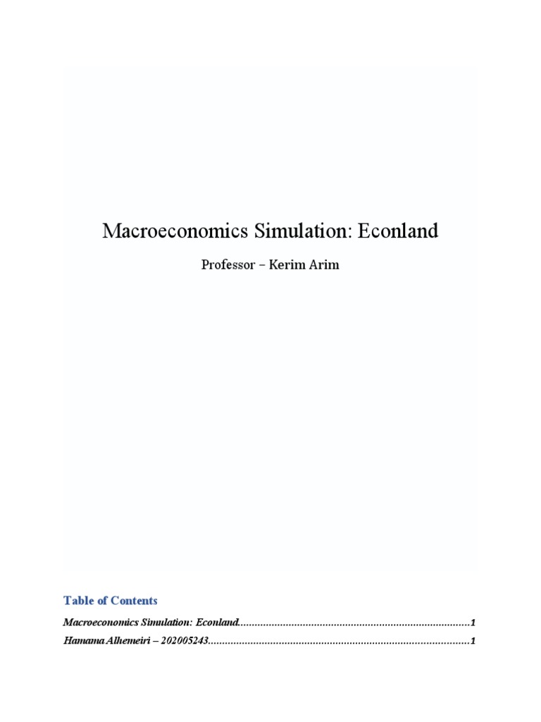 Macroeconomics Simulation | PDF | Inflation | Fiscal Policy