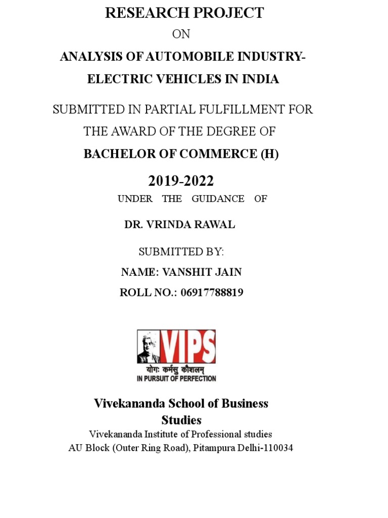 Electric Vehicles in India's Auto Industry | PDF | Electric Vehicle ...