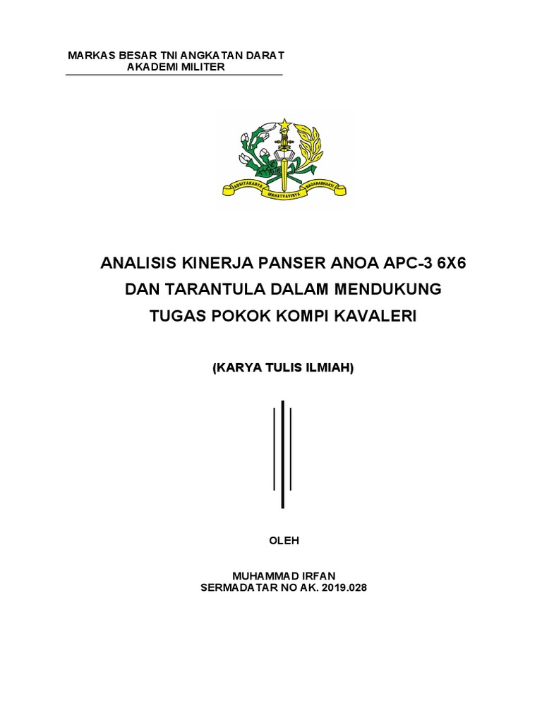 Abstrak, Kata Pengantar, Cover Kti Panser | PDF