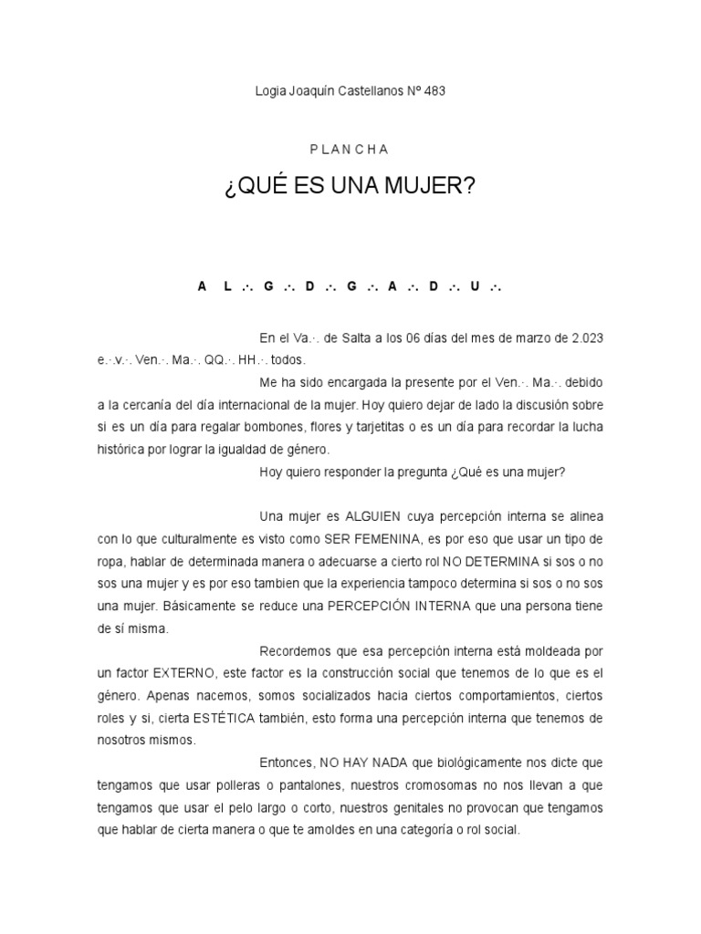 ¿Qué Es Una Mujer | PDF | Mujer