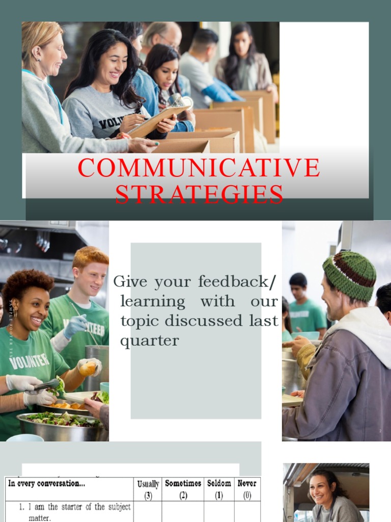 Communicative Strategies | PDF | Conversation | Communication