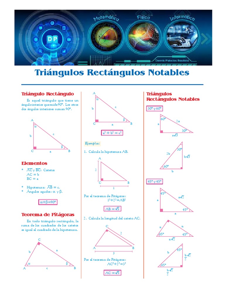 Geometria - Triangulo Notable | PDF | Triángulo | Matemáticas