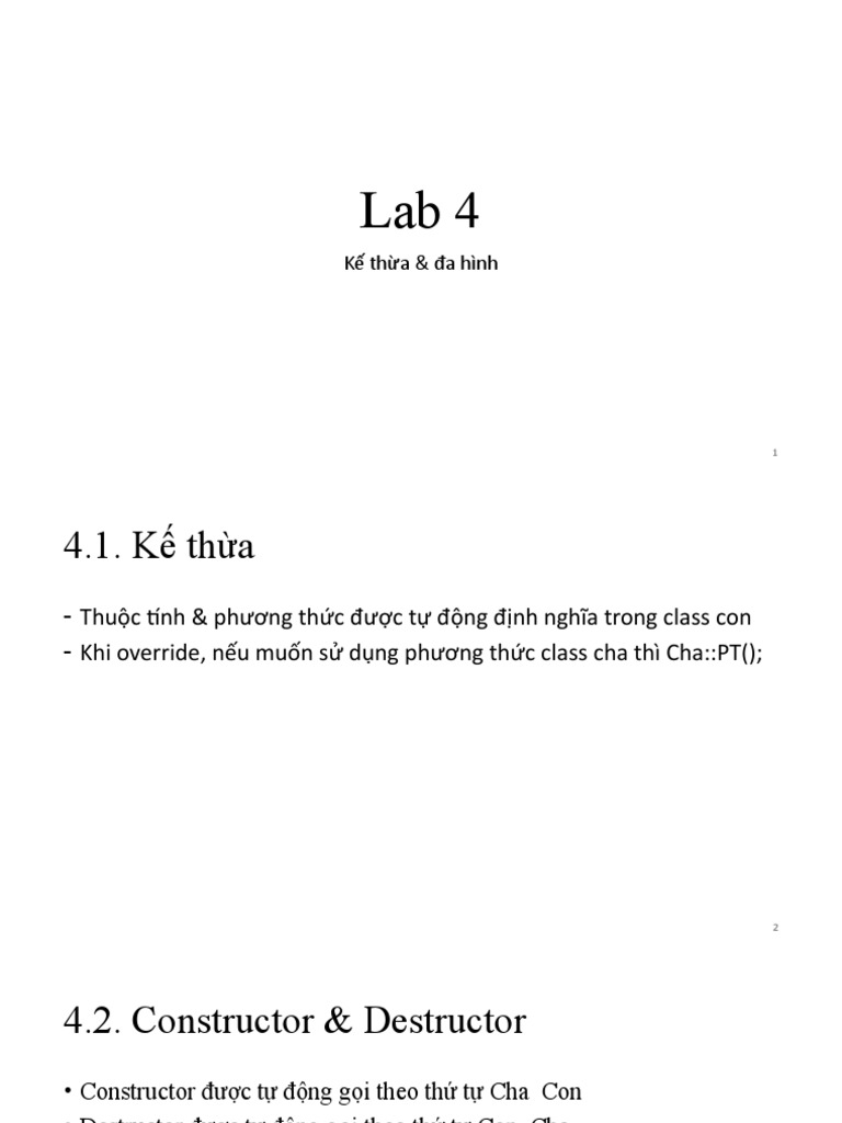Lab 4. Inherit-Polymorphism | PDF