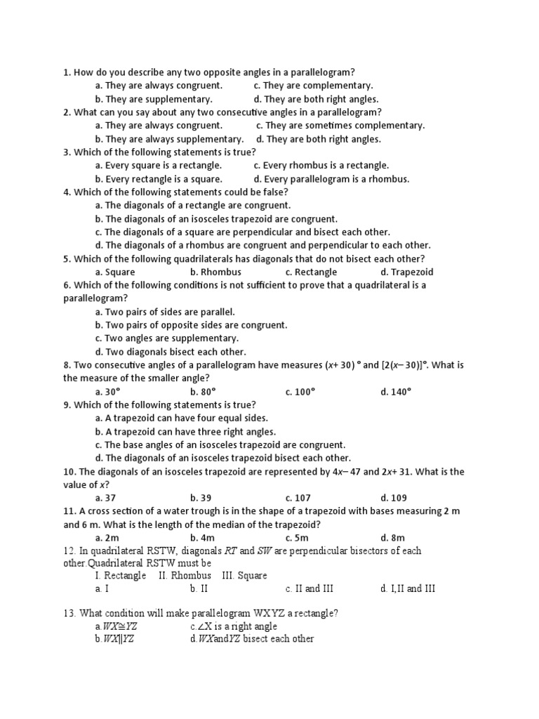3rd Quarter Exam | PDF | Rectangle | Elementary Mathematics