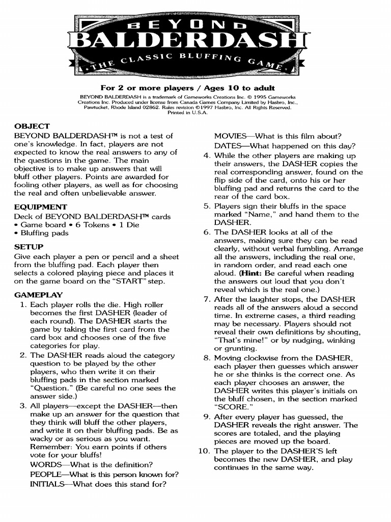 Beyond Balderdash | PDF