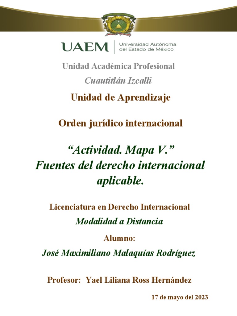 Actividad. Mapa V. | PDF