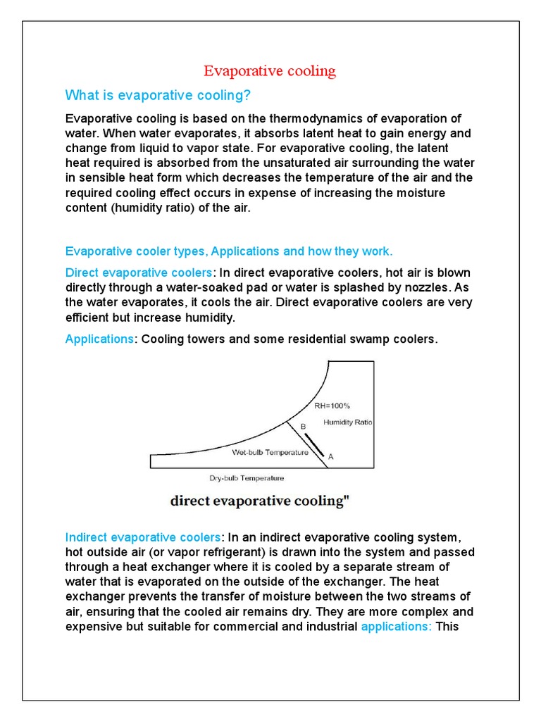 Understanding Evaporative Cooling Systems | PDF | Refrigerator ...