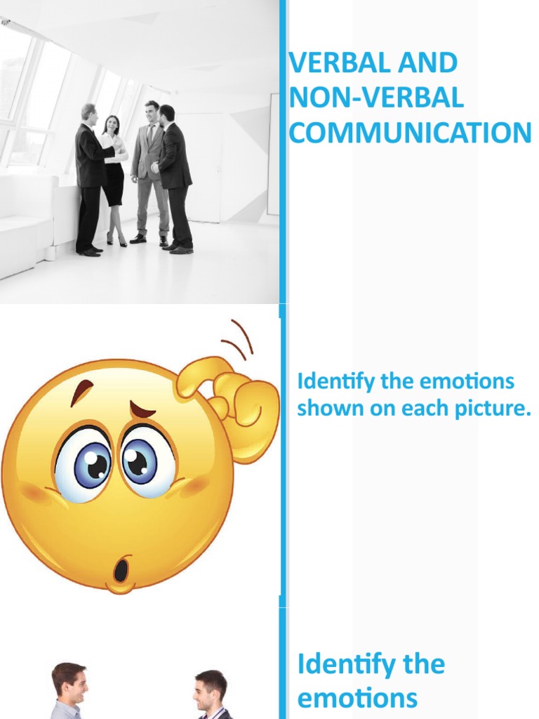 Verbal and non verbal communication | PDF | Communication | Nonverbal ...