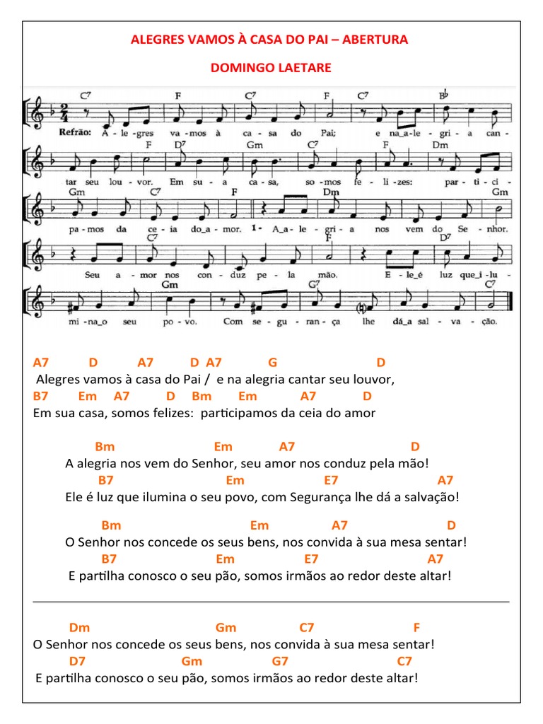 Alegres Vamos A Casa Do Pai | PDF