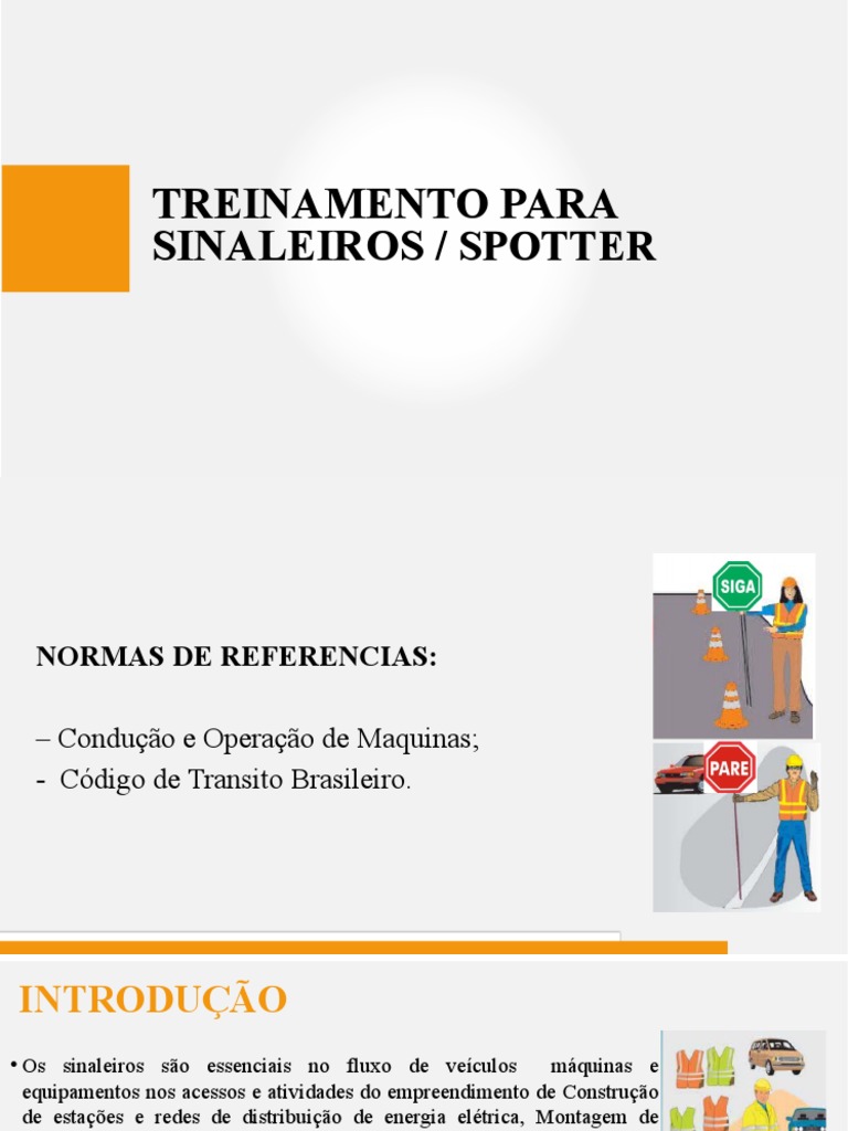 Treinamento - Sinaleiros | PDF | Tráfego | Trator