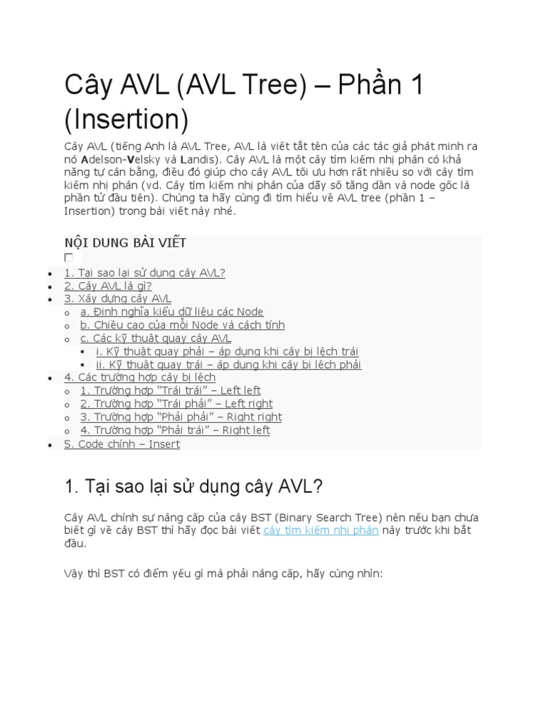 Cây AVL | PDF