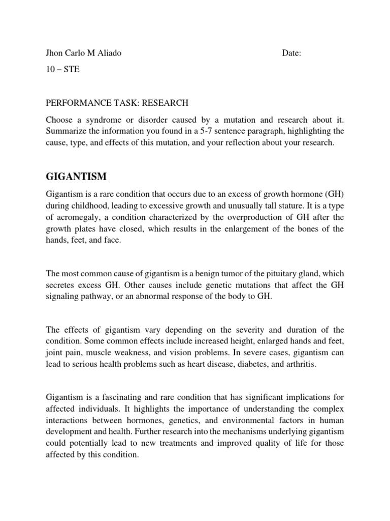 Gigantism | PDF