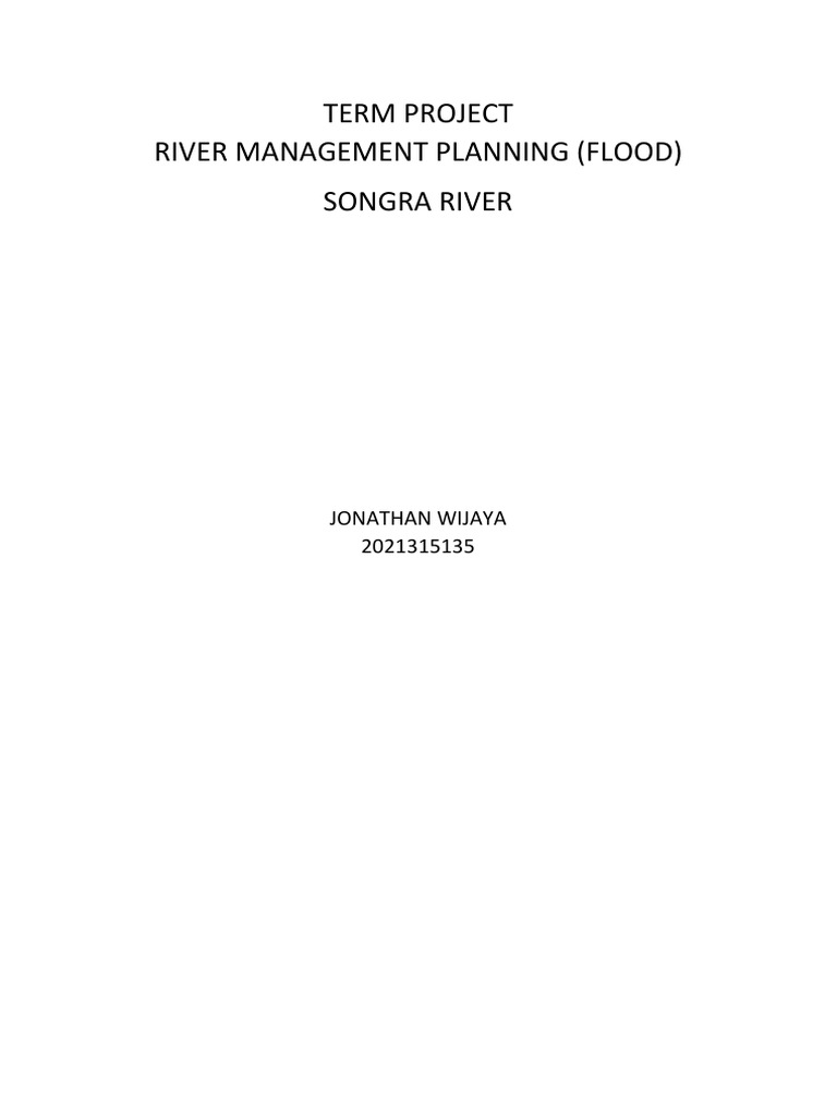 TERM PROJECT of Hydrology Using HEC-RAS and HEC-HMS | PDF | River ...