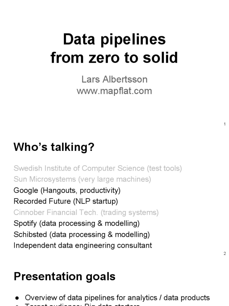 Data Pipelines From Zero To Solid | PDF | Apache Hadoop | Apache Spark Data Pipelines From Zero To Solid | PDF | Apache Hadoop | Apache Spark
