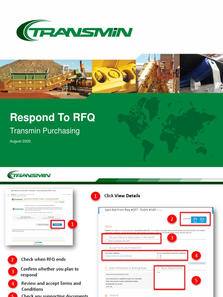 COUPA Transmin Purchasing - Responding To RFQ | PDF