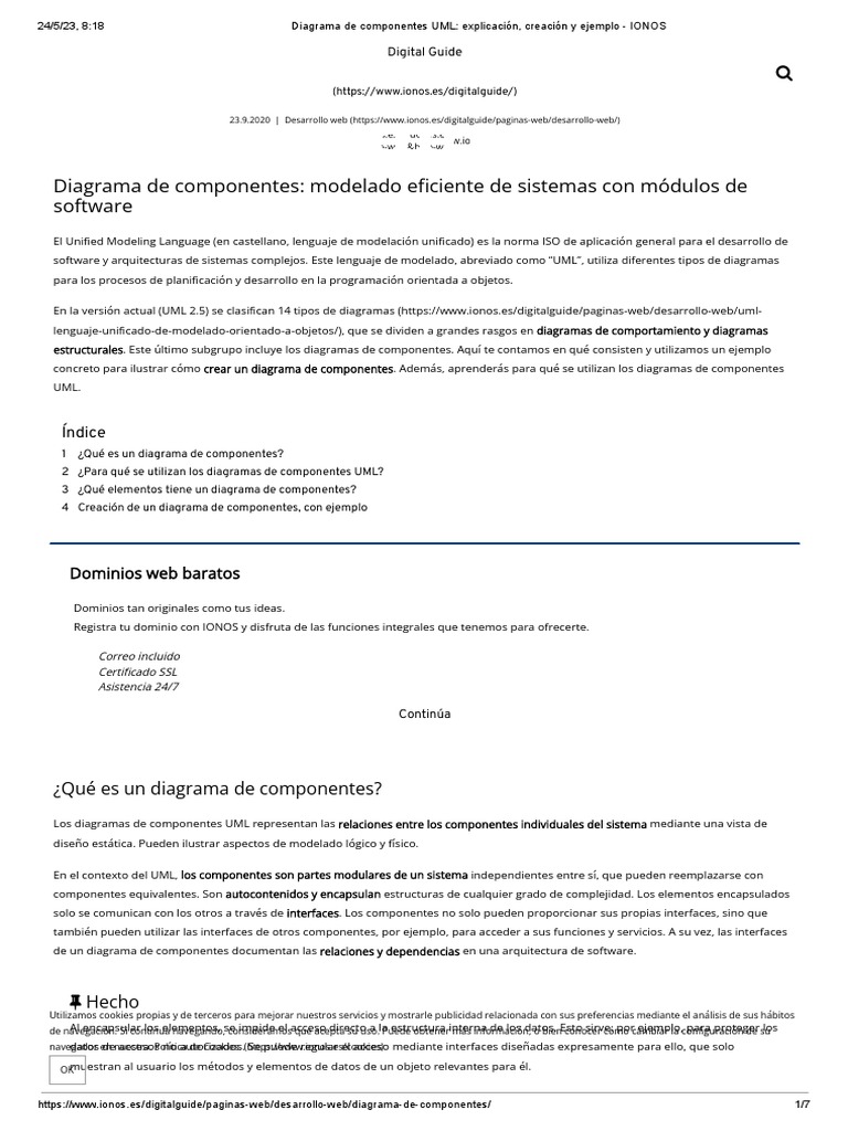 Diagrama De Componentes Uml Explicación Creación Y Ejemplo Ionos 6405