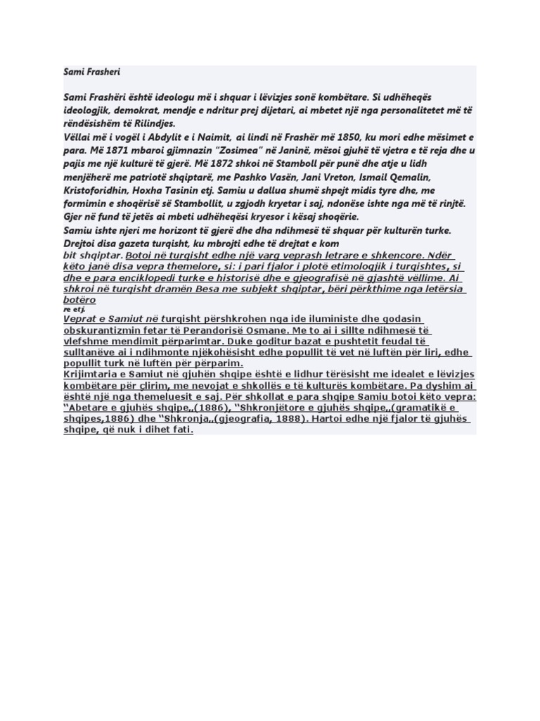 Sami Frasheri | PDF