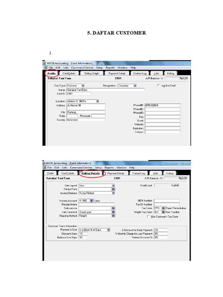 Daftar Customer Dan Supplier | PDF