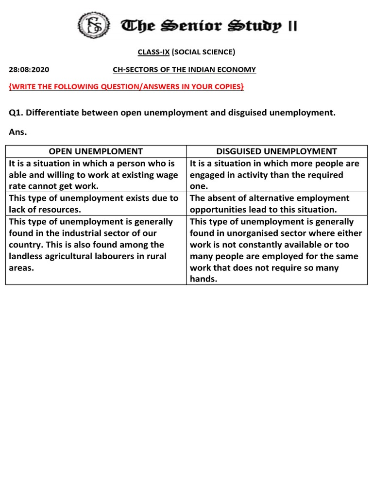 Indian Economy 2-1 | PDF | Unemployment | Employment