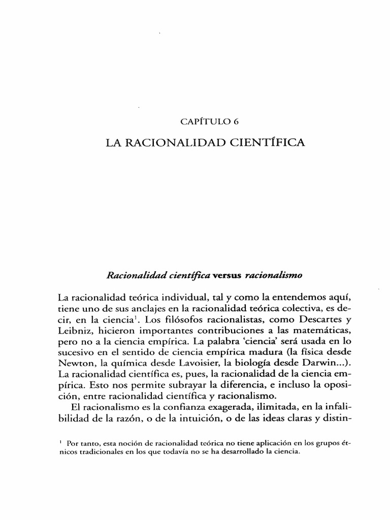 La Racionalidad Científica | PDF