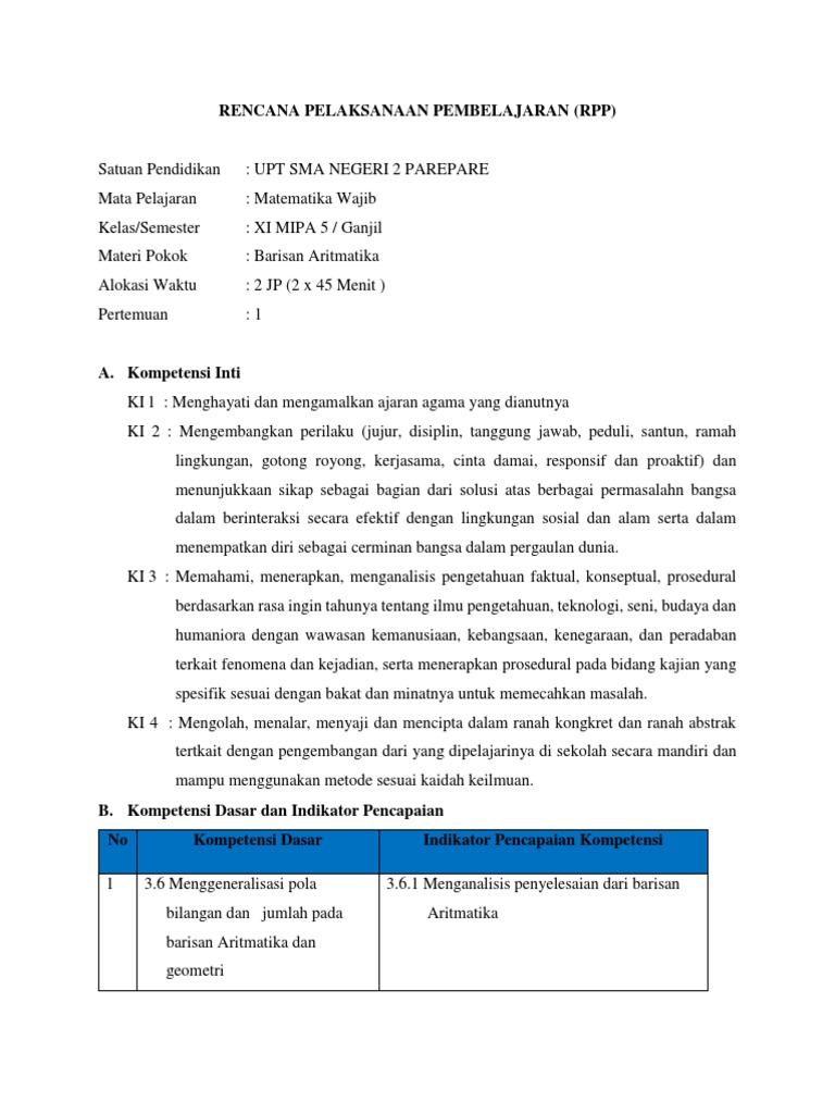 Pertemuan 1 RPP Fix | PDF