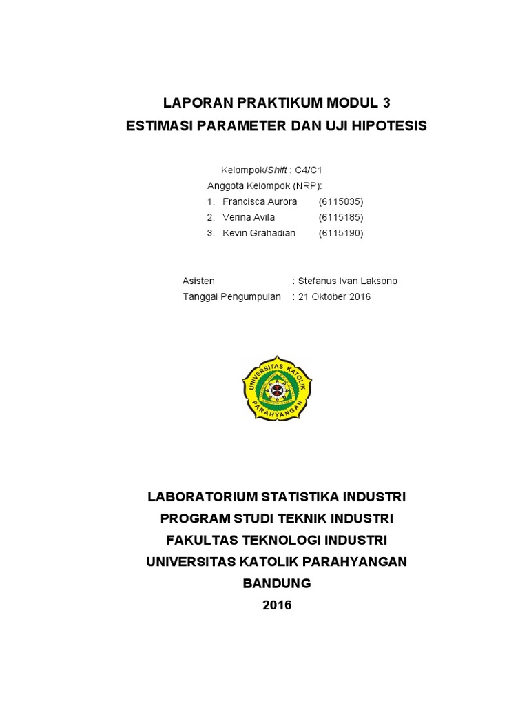 Laporan Modul 3 Statistika Industri | PDF