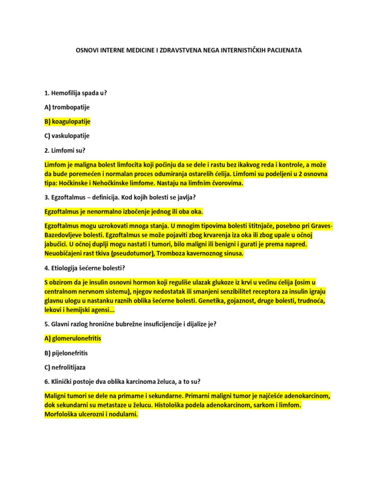 Interna Medicina 2 | PDF