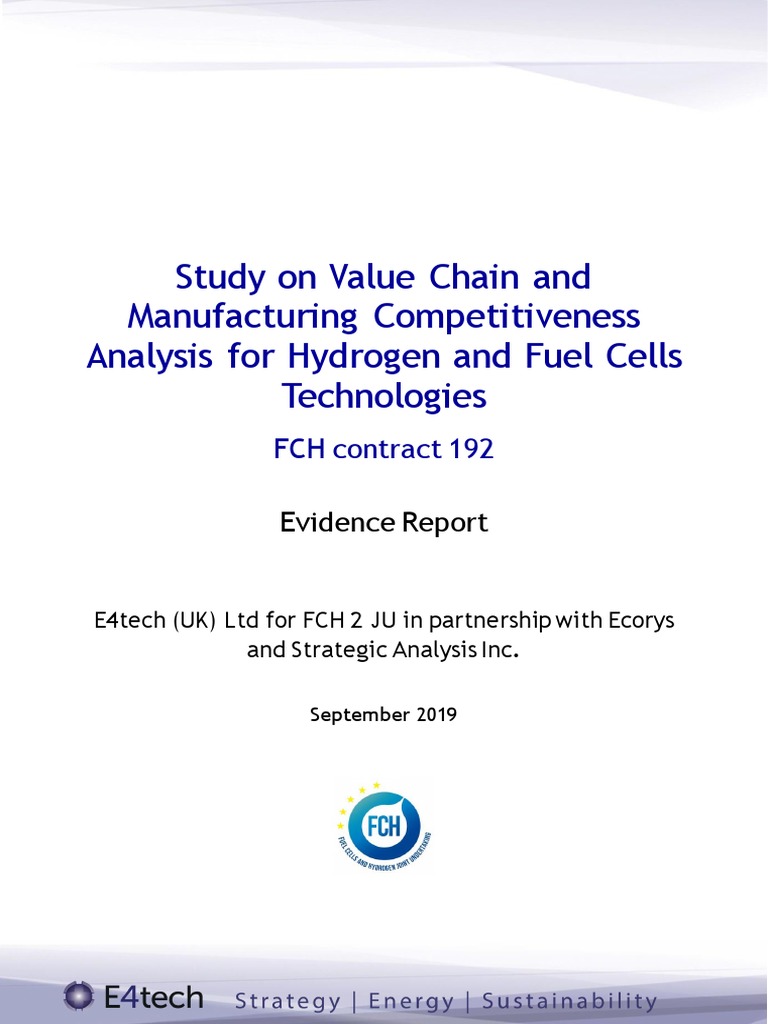 FCH JU Electrolyser Supply Chain Analysis | PDF | Fuel Cell | Energy Technology
