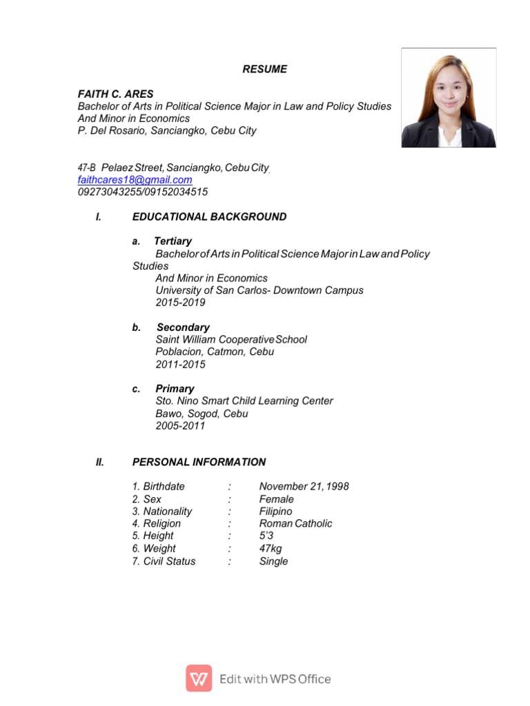 Political Science Graduate Resume | PDF