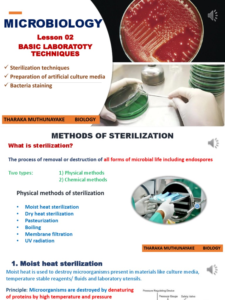 Microbiology Lab Techniques Guide | PDF | Sterilization (Microbiology ...