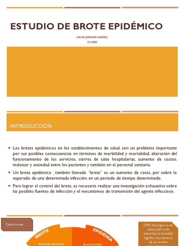 3 - Manejo de Brote Epidémico | PDF | Epidemiología | Infección